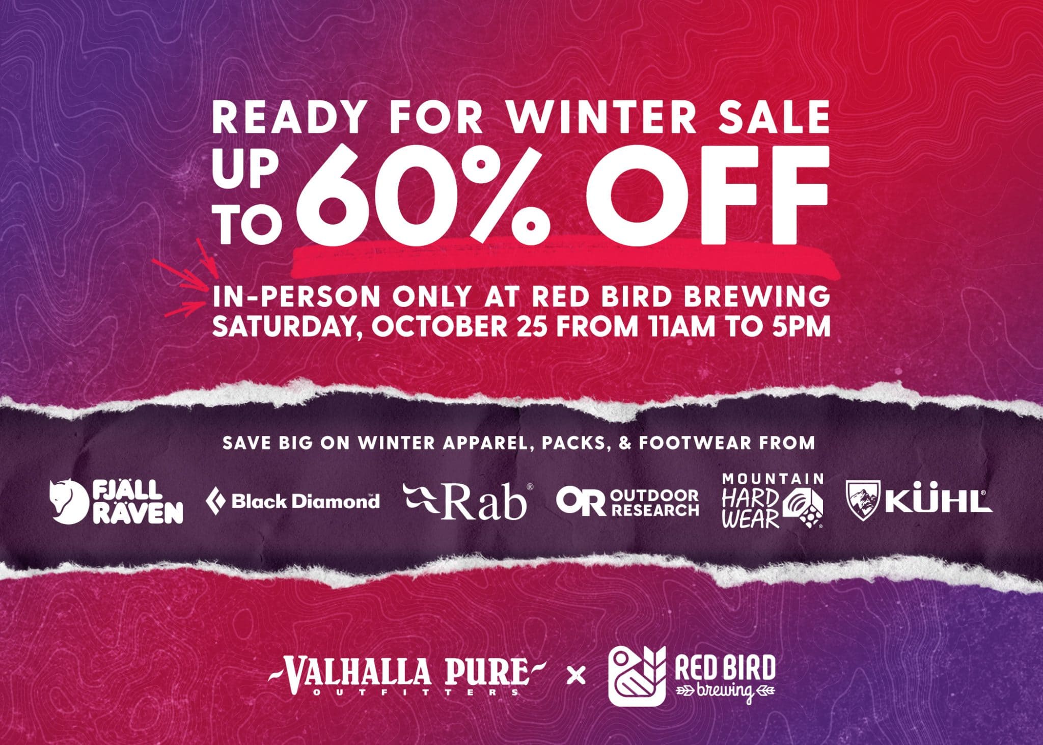Valhalla Pure Warehouse Sale | Red Bird Brewing